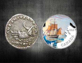 Coins with Ships - Endeavours Beyond Seas