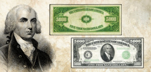 History of James Madison Through Coins, Notes and Stamps